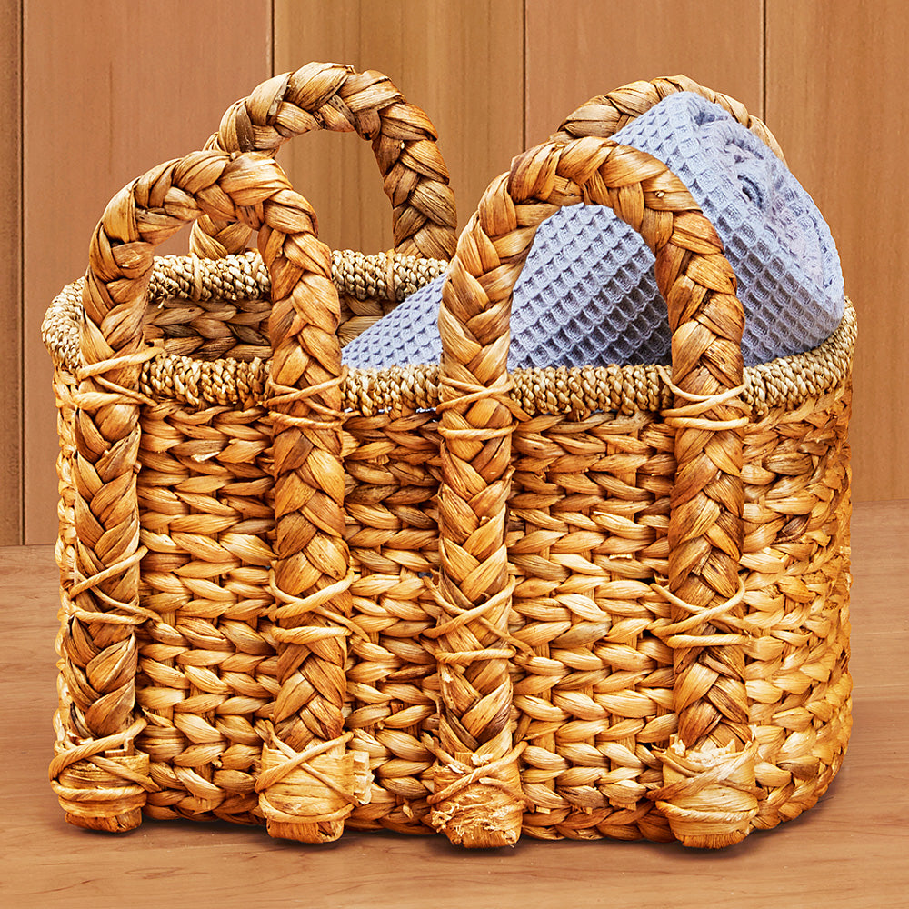 Montes Doggett Woven Water Hyacinth Basket To The Nines Manitowish Waters