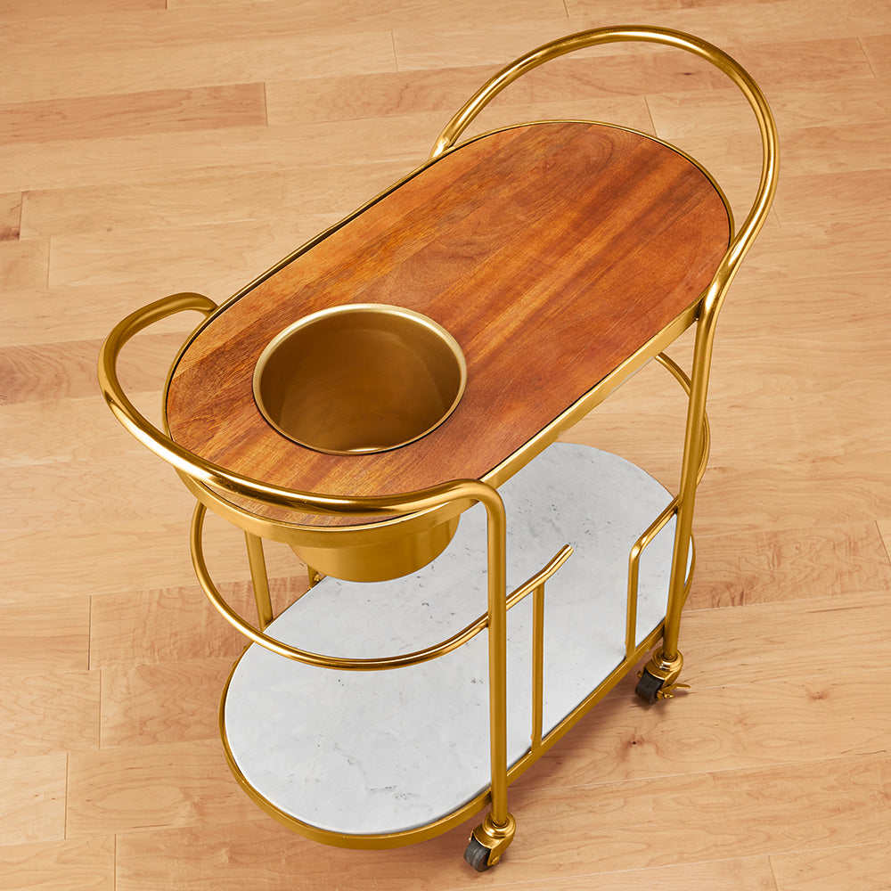 Golden Bar Cart – To The Nines Manitowish Waters
