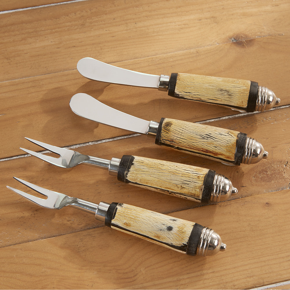 Cheyenne Buffalo Horn Forks and Spreaders, 4-Piece Serving Set – To The ...